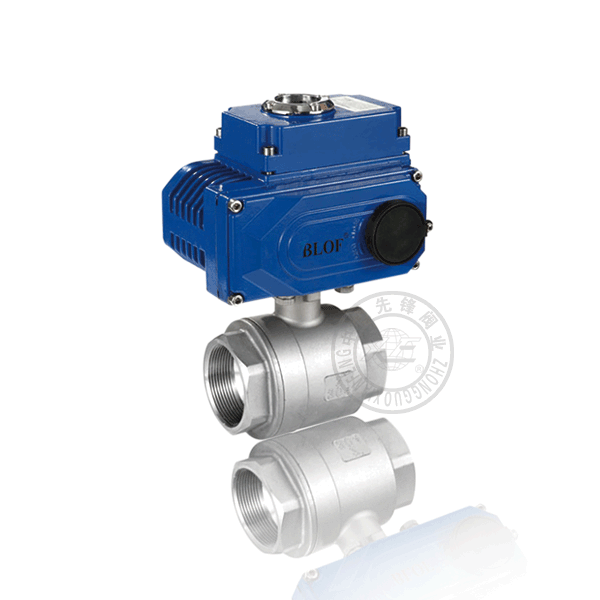 Q911F-16P/R 电动内螺纹浮动球直通流道软密封不锈钢（304、316）两片式球阀-产品展示-上海先锋阀门制造有限公司